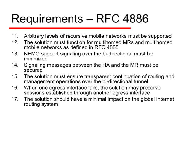 Network mobility (NEMO) | PPT