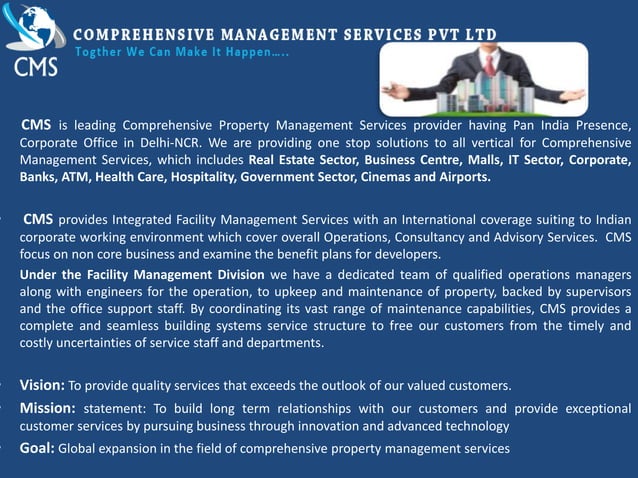 Cms company profile | PPSX | Business Utilities | Business