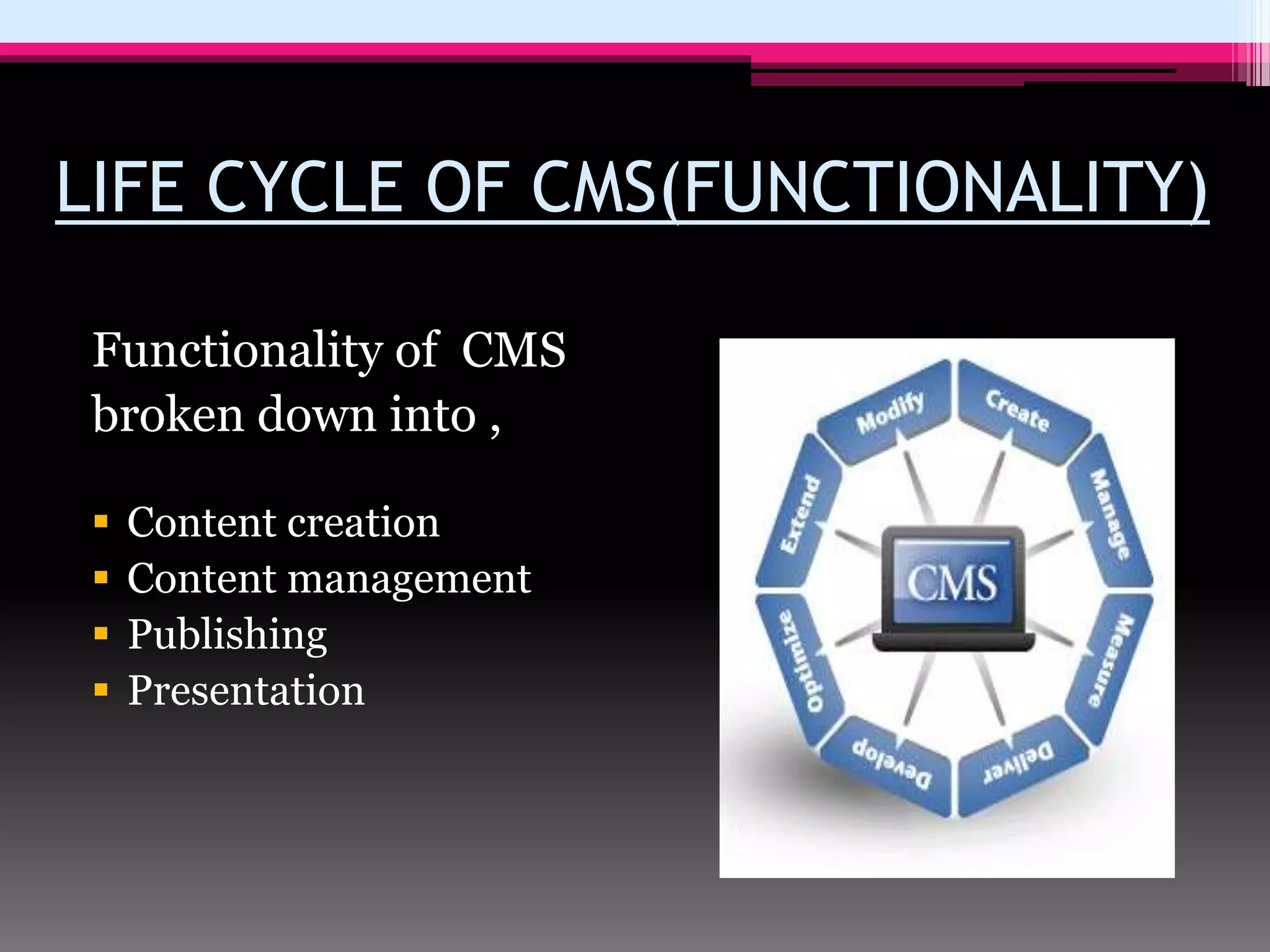 Content Management System - CMS | PPTX