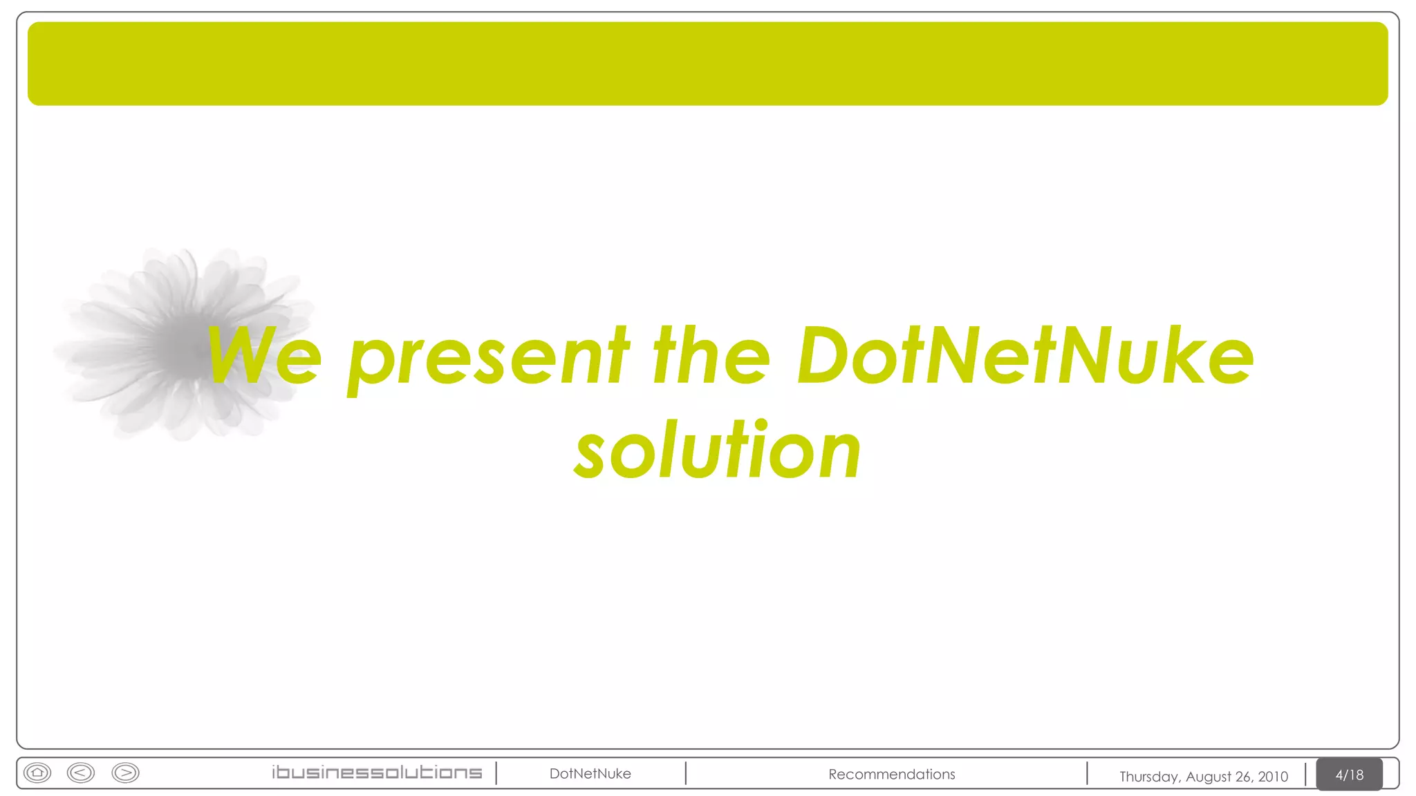 DotNetNuke CMS: benefits for web professionals | PPT