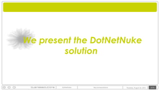 DotNetNuke CMS: benefits for web professionals | PPT