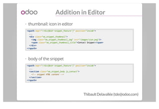 Odoo - CMS dynamic widgets | PPT