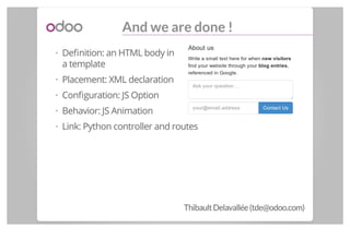 Odoo - CMS dynamic widgets | PPT