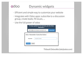 Odoo - CMS dynamic widgets | PPT