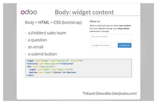 Odoo - CMS dynamic widgets | PDF