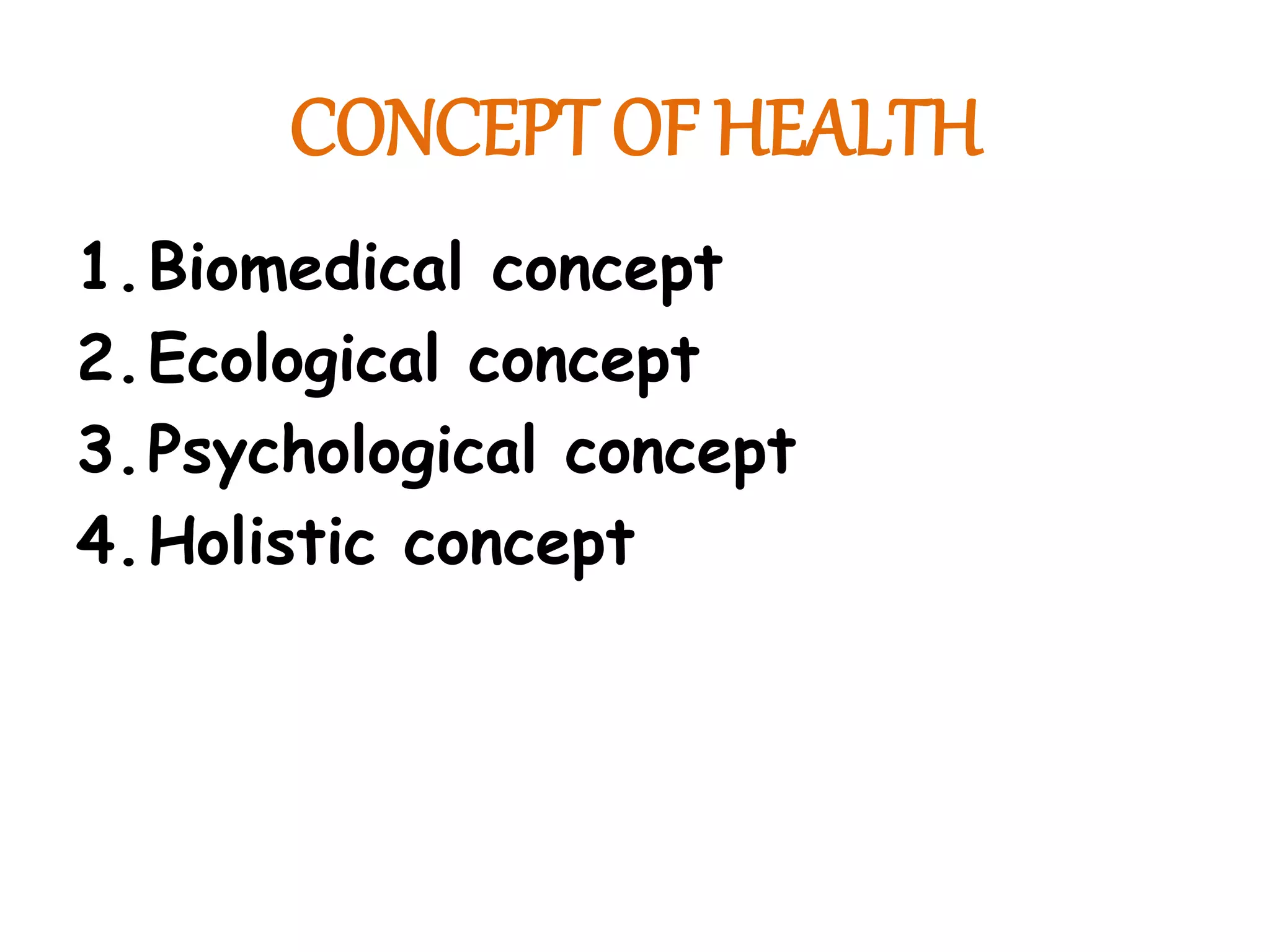 Changing Concepts Of Health | PPTX