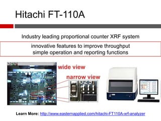 Hitachi XRF for Electronics Quality Control | PPTX