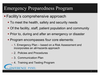 Key Elements of CMS Emergency Preparedness Regulations | PDF