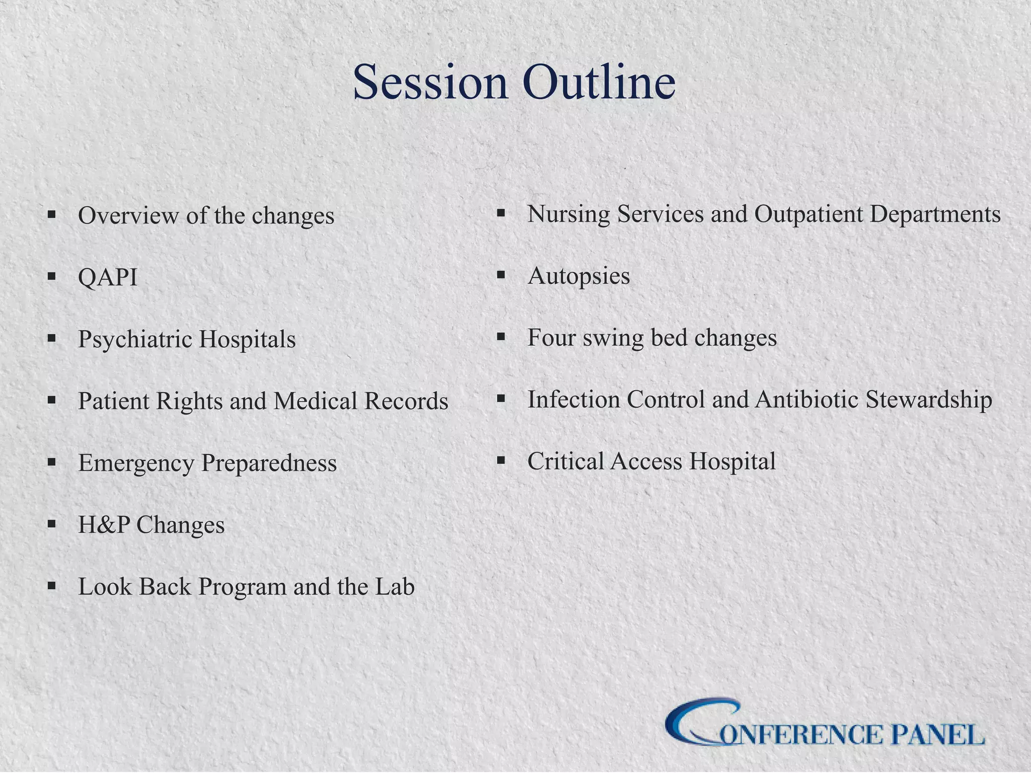 CMS Hospital Improvement FINAL Rules on Nursing, Medical Records ...