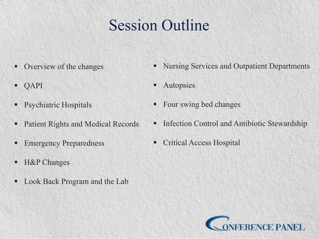 CMS Hospital Improvement FINAL Rules on Nursing, Medical Records ...