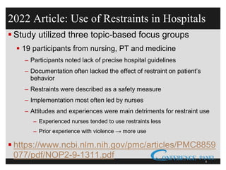 New CMS Guidelines: Hospital Restraint and Seclusion in 2023 | PDF