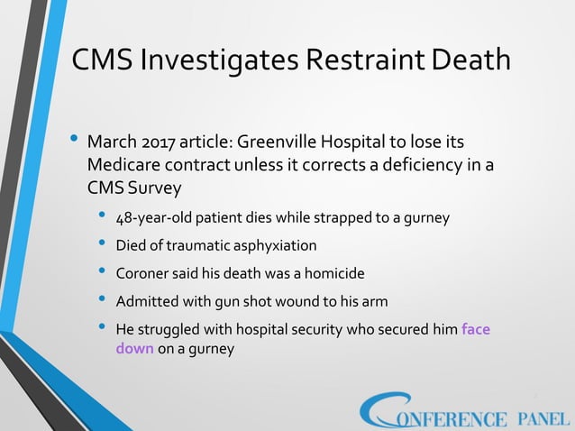 Navigating Most Problematic CMS Standards - Hospital Restraint and ...