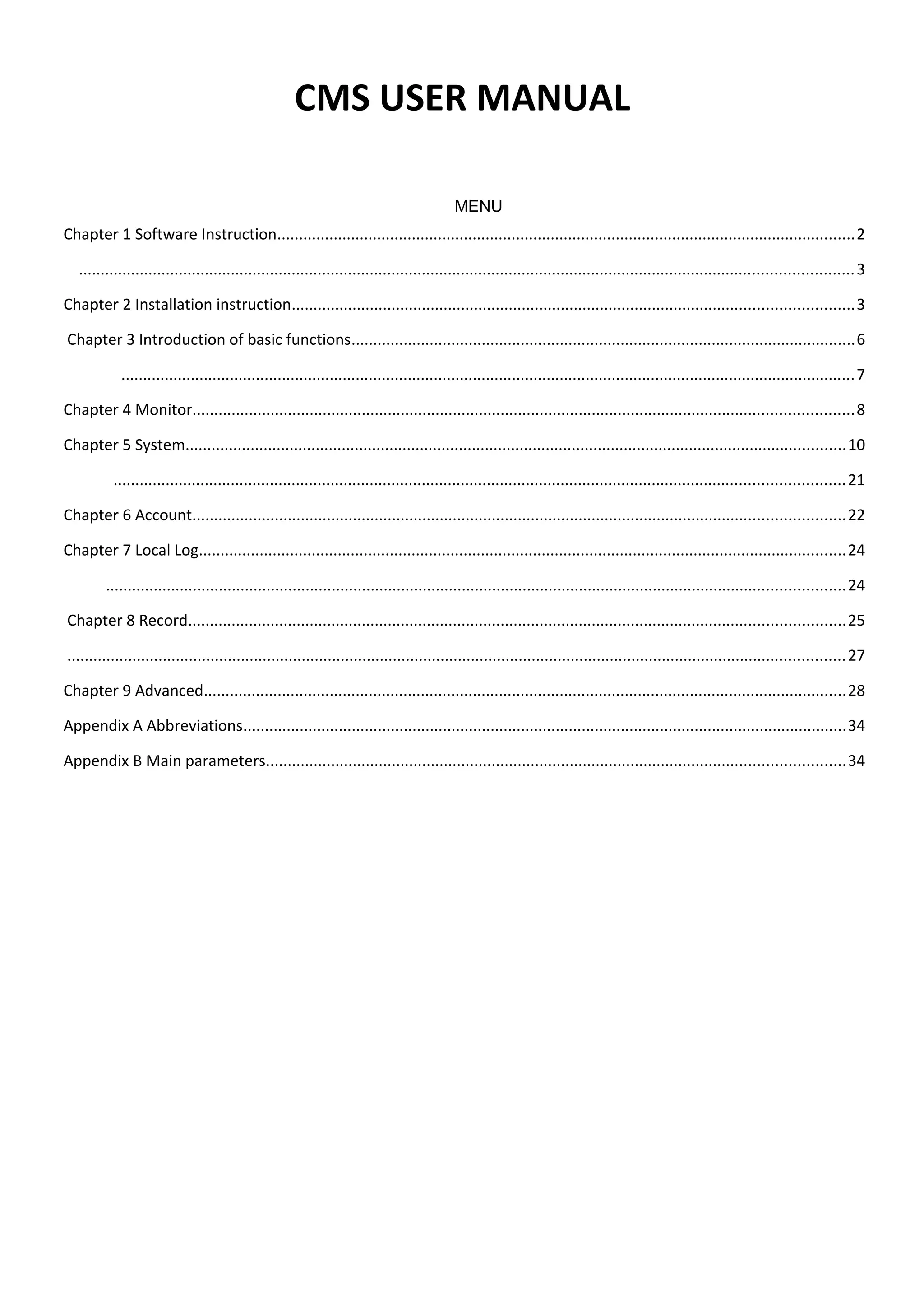 Cms instruction 1.0 | DOC