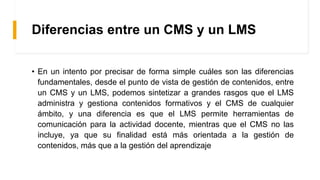 Conoce más sobre CMS, LMS y LCMS | PPTX