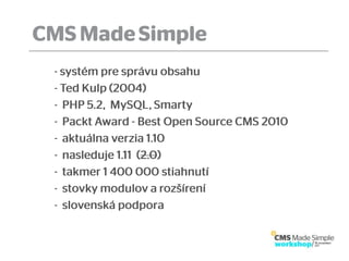 CMS Made Simple workshop | PDF