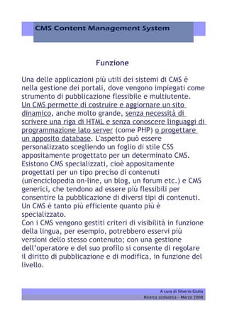 Cms, Content Management System. Sistema di gestione dei contenuti | PDF | Computing | Technology ...