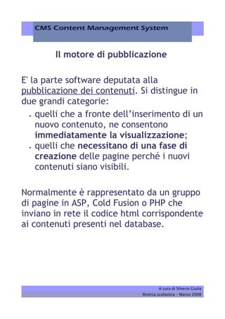 Cms, Content Management System. Sistema di gestione dei contenuti | PDF | Computing | Technology ...