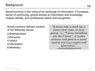 Social Currency | PPT