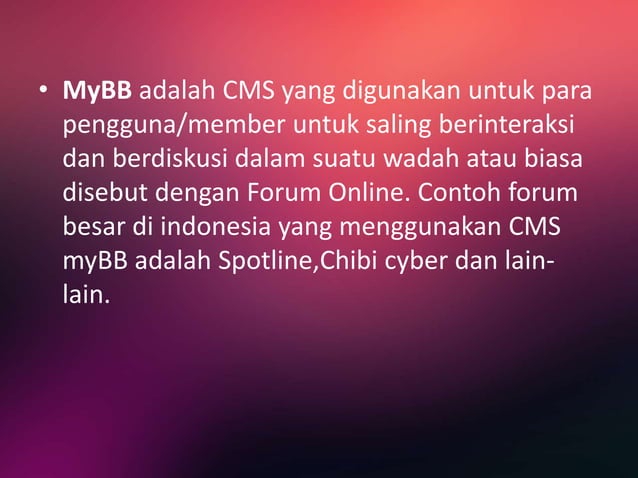 Install Cms MyBB | PPTX