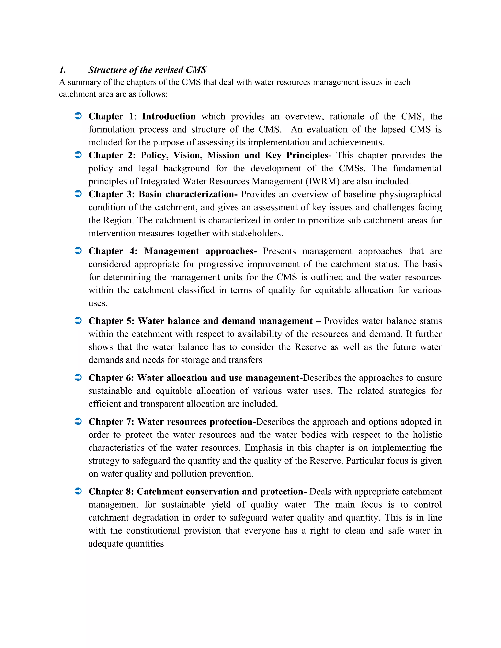 Cms outline framework (5) | DOCX | Environment | Science