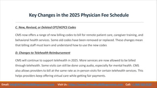 CMS’s 2025 Physician Fee Schedule Changes and Their Impact on Medical ...