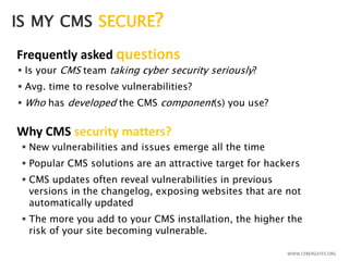 Content Management System Security | PPTX