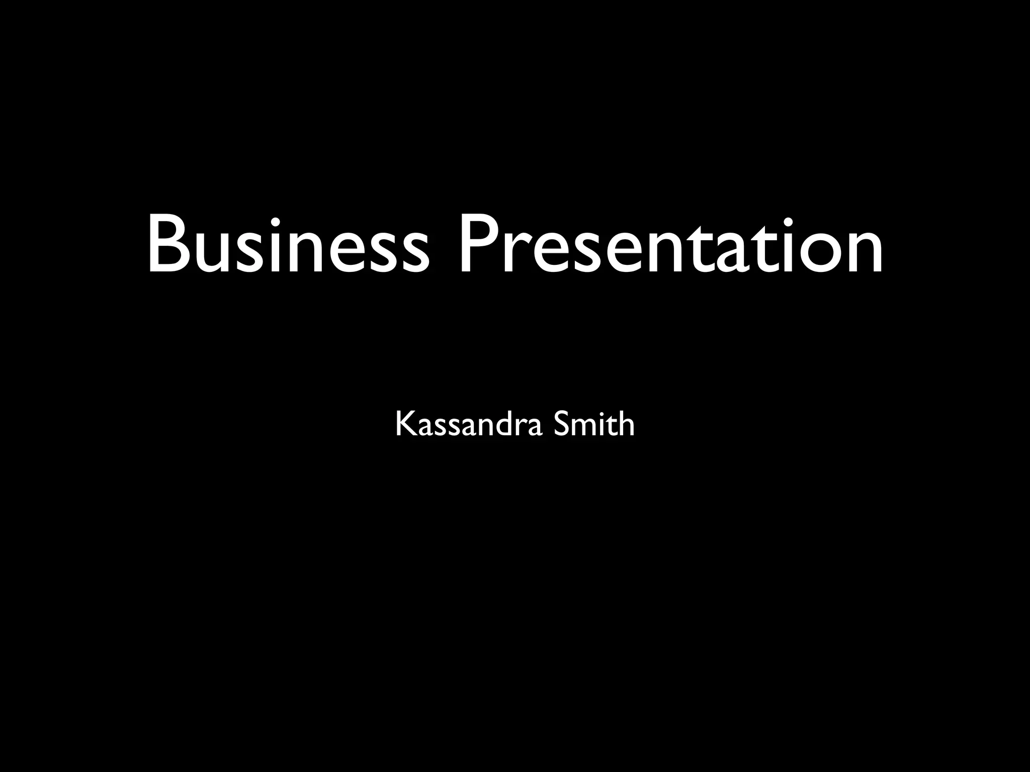 Cmst business presentation | KEY