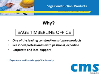 Sage Timberline Office Overview | PPSX