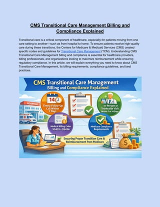 CMS Transitional Care Management Billing and Compliance Explained | PDF