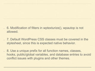 Wordpress theme submission requirement for Themeforest | PPT | Free Download