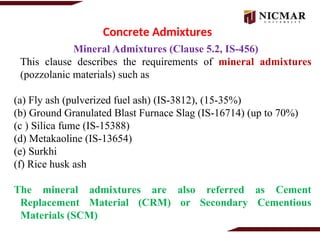 Concrete Admixtures in civil engineering | PPT