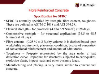 fibre reinforced concrete in construction industry | PPTX