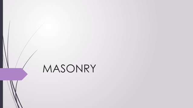 Masonry - Construction Materials and Testing | PPT
