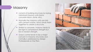 Masonry - Construction Materials and Testing | PPT