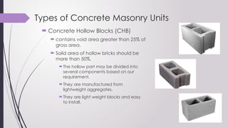 Masonry - Construction Materials and Testing | PPT