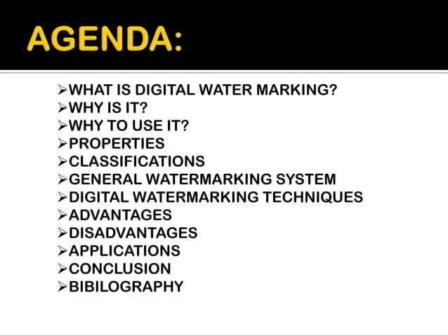 digital watermarking | PPTX | Technology & Computing