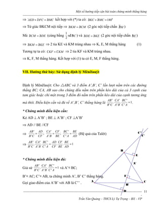 Cđ một số dạng toán 3 điểm thẳng hàng | DOC