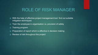 ELEMENTS OF RISK MANAGEMENT AND VALUE ENGINEERING | PPTX