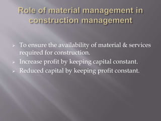 MATERIAL MANAGEMENT AND HUMAN RESOURCE MANAGEMENT | PPTX
