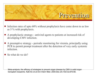 CMV in Organ Transplantation | PPT