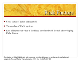 CMV in Organ Transplantation | PPT