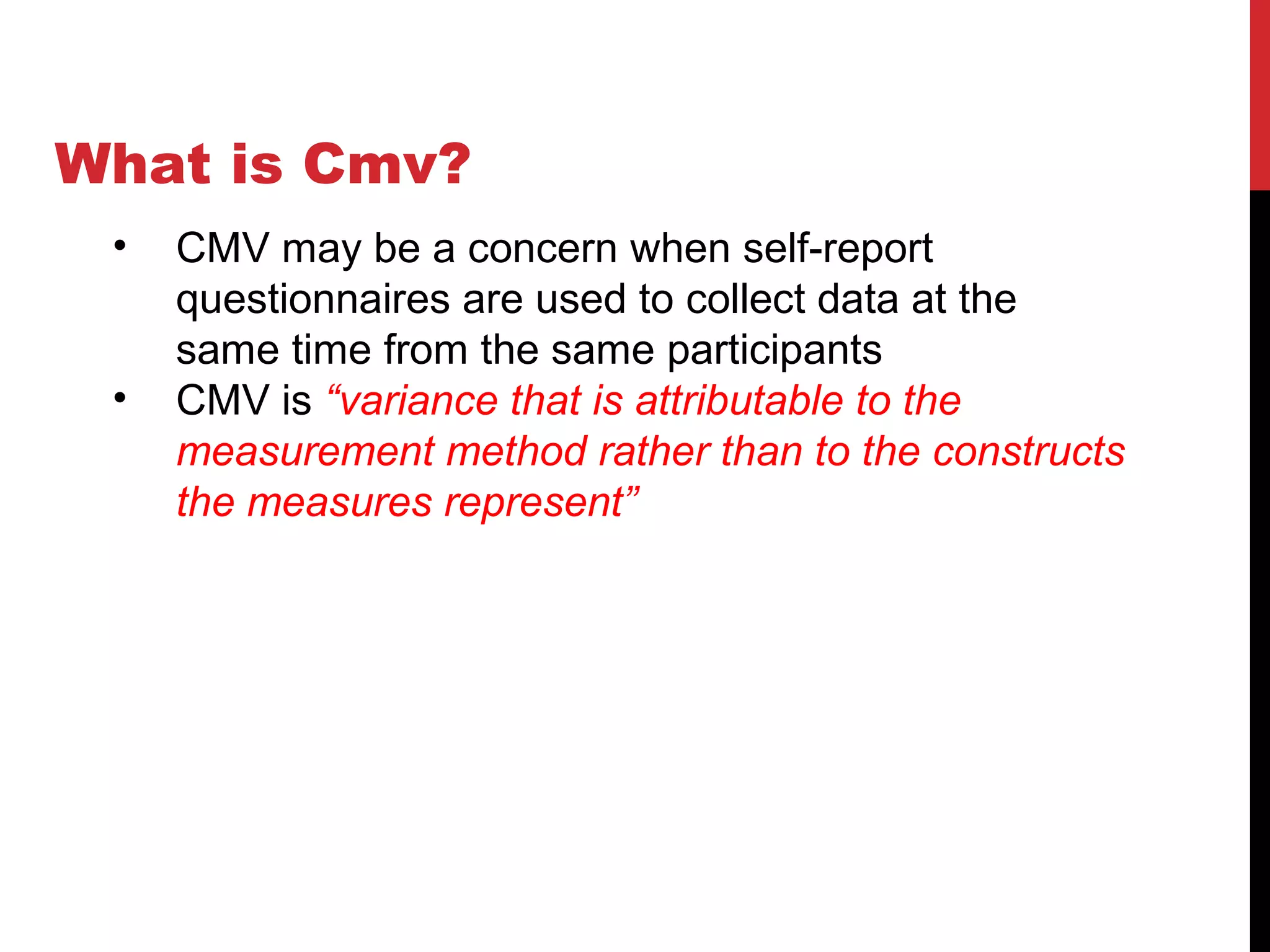 Common Method Variance | PPT