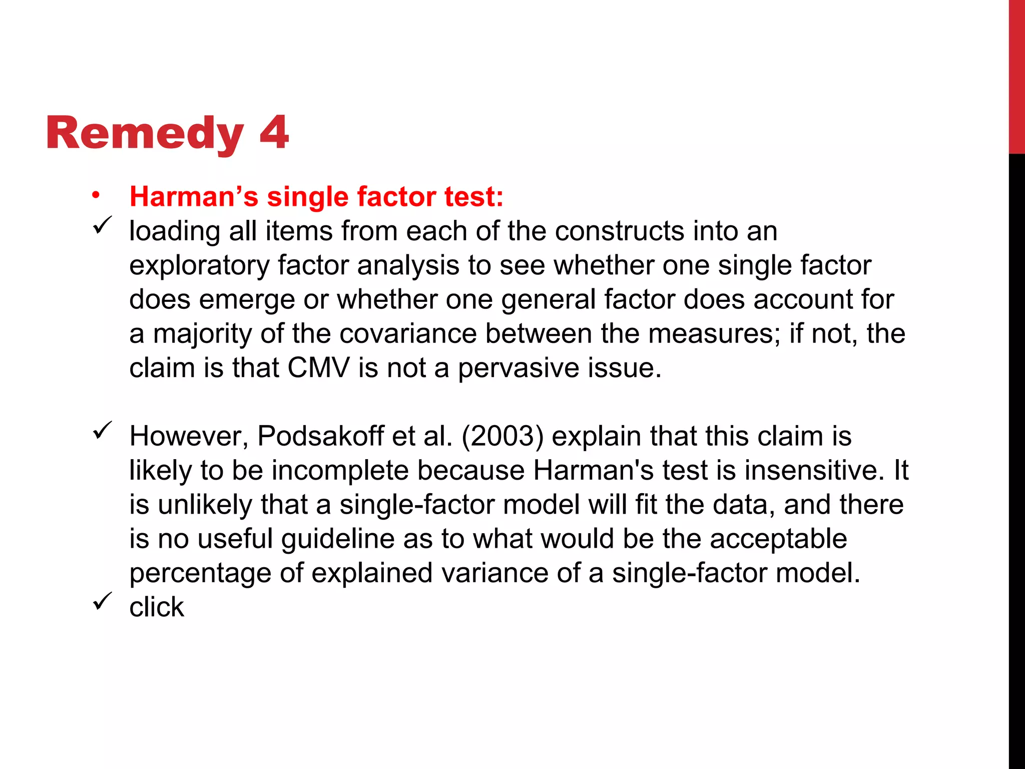 Common Method Variance | PPT