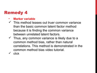 Common Method Variance | PPT