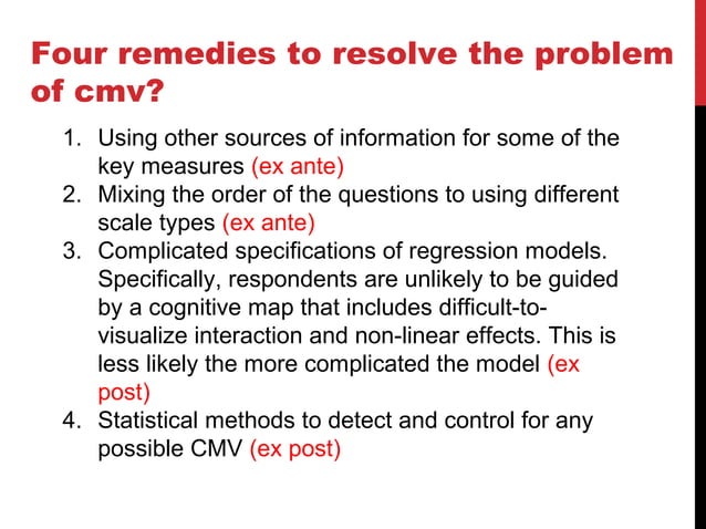 Common Method Variance | PPT