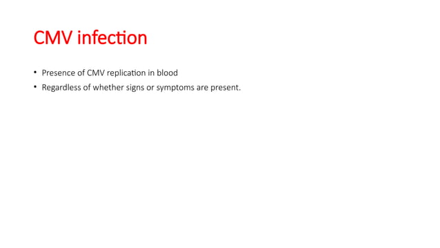 CMV.pptx in post renal transplant patients | PPTX