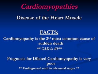 Cardiomyopathies & Valvular Disorders - BMH/Tele | PPT