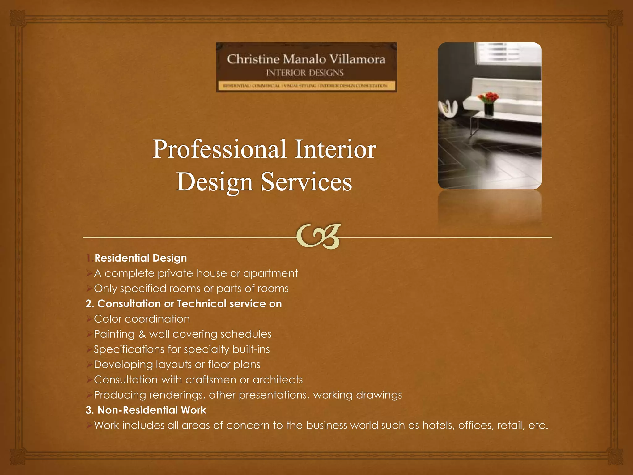 interior designer profile manila | PPT