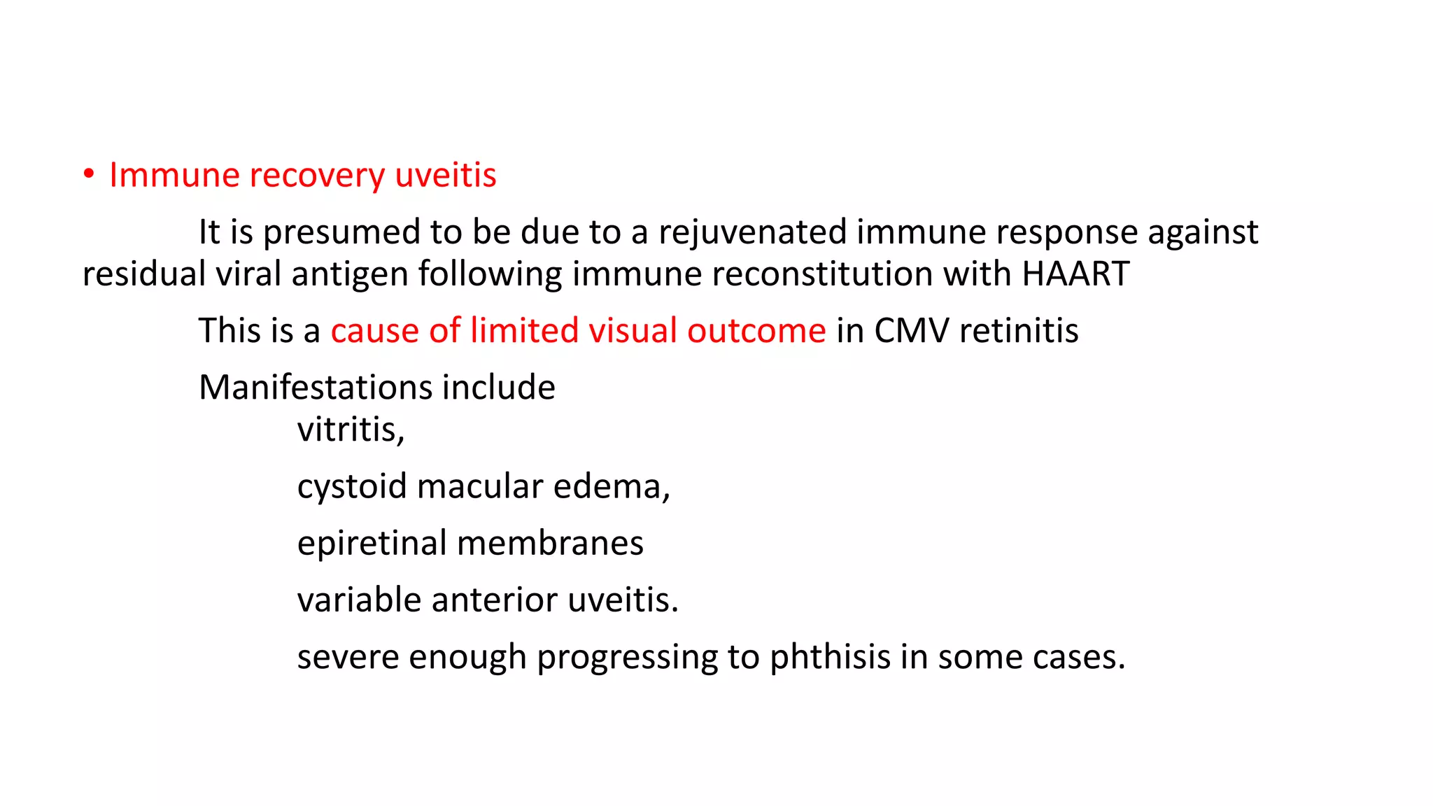 Cmv retinitis | PPTX
