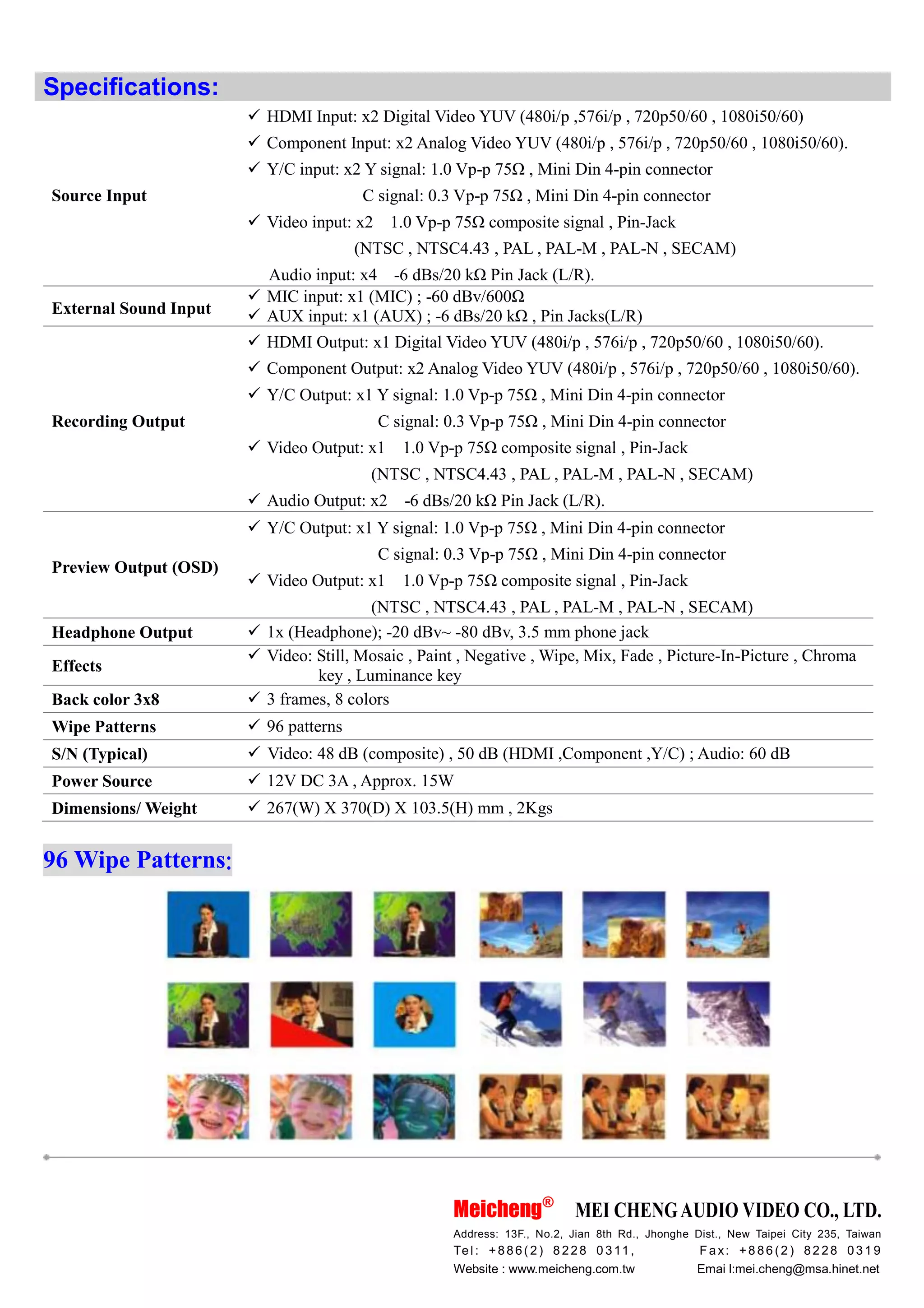 Cmx 12 hd sd digital av mixer catalog | PDF